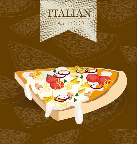 Pizza Design, Vector Illustration. Stock Vector - Illustration of ...