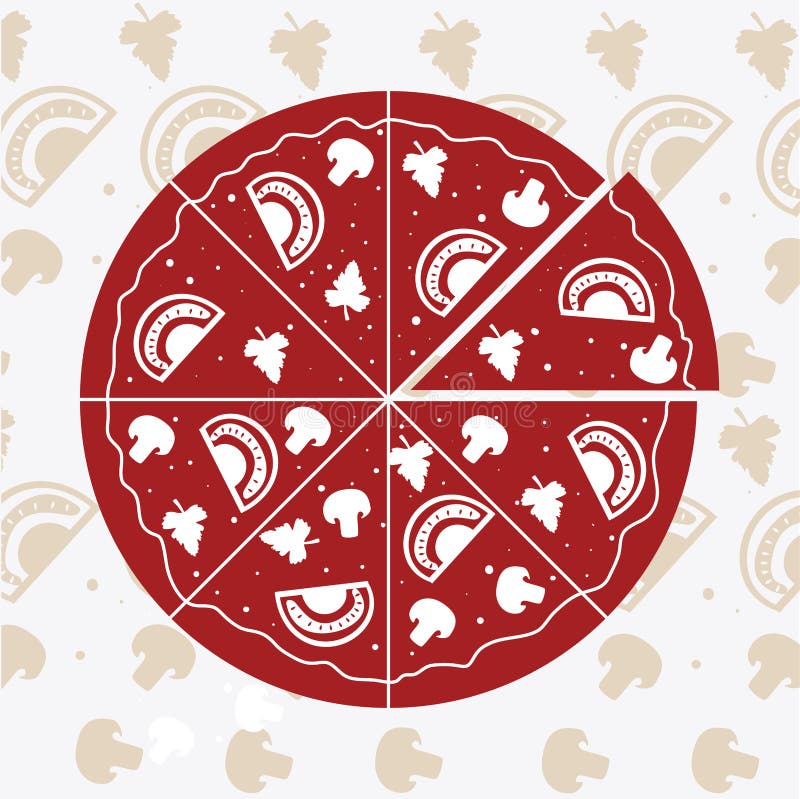 Pizza Design, Vector Illustration. Stock Vector - Illustration of ...