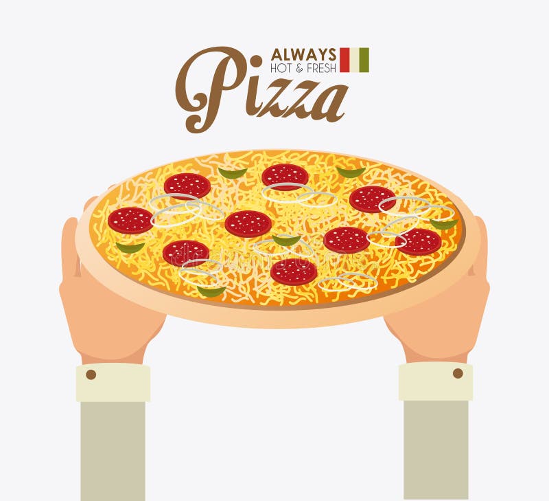 Pizza Design, Vector Illustration. Stock Vector - Illustration of ...
