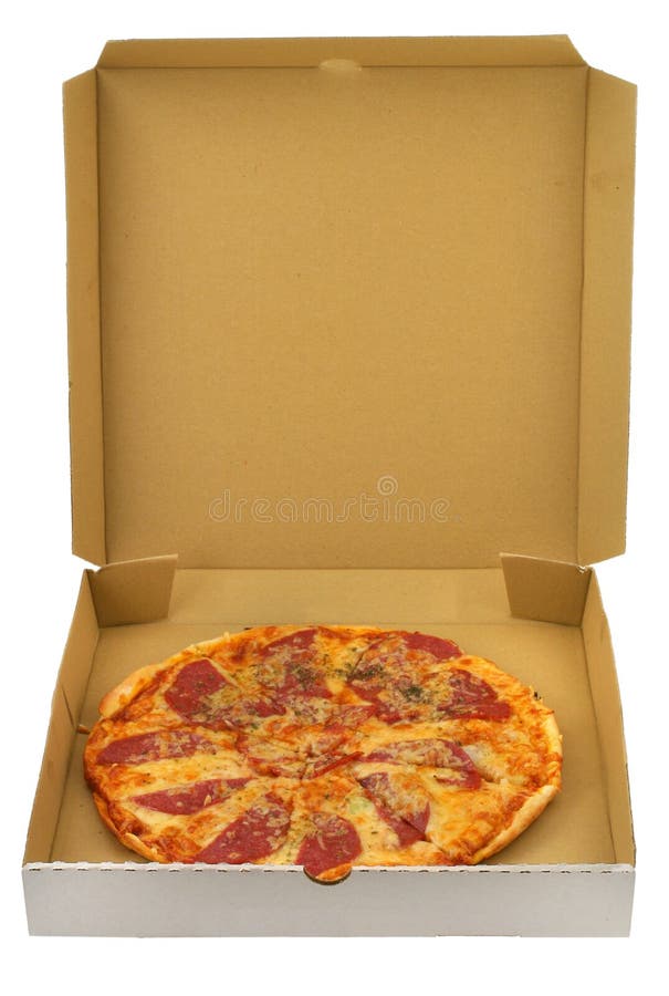 De Dichte Omhooggaande, Open Mening Van De Pizzadoos, Witte Achtergrond ...