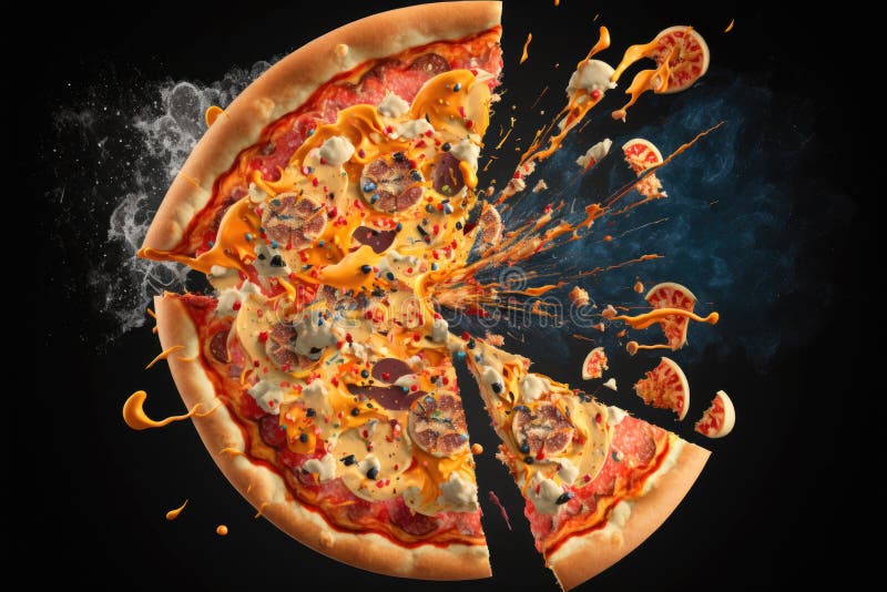 Exploding Pizza Stock Illustrations – 46 Exploding Pizza Stock ...