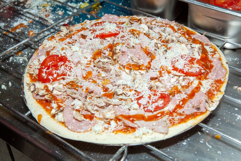 Pizza, fast food stock image. Image of dough, cafe, cheese - 54346303