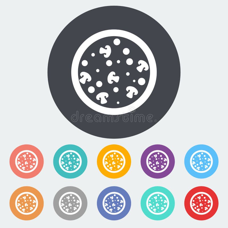 Pizza flat icon stock vector. Illustration of edible - 92002370