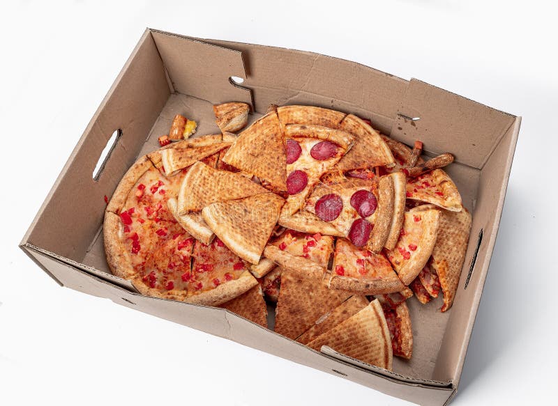 Pizza food dumped in trash stock photo. Image of meal - 198035172