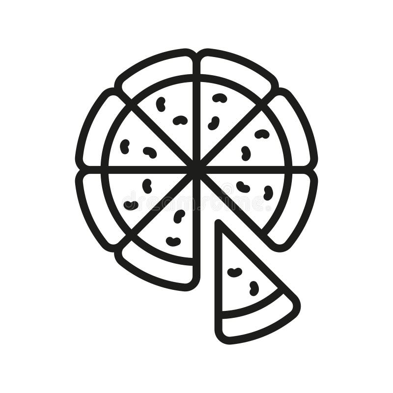 Pizza Food Icon Vector Basic Design Simple and Modern Stock Vector ...