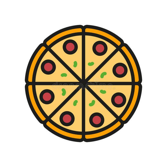 Pizza Food Icon Vector Basic Design Simple and Modern Stock Vector ...