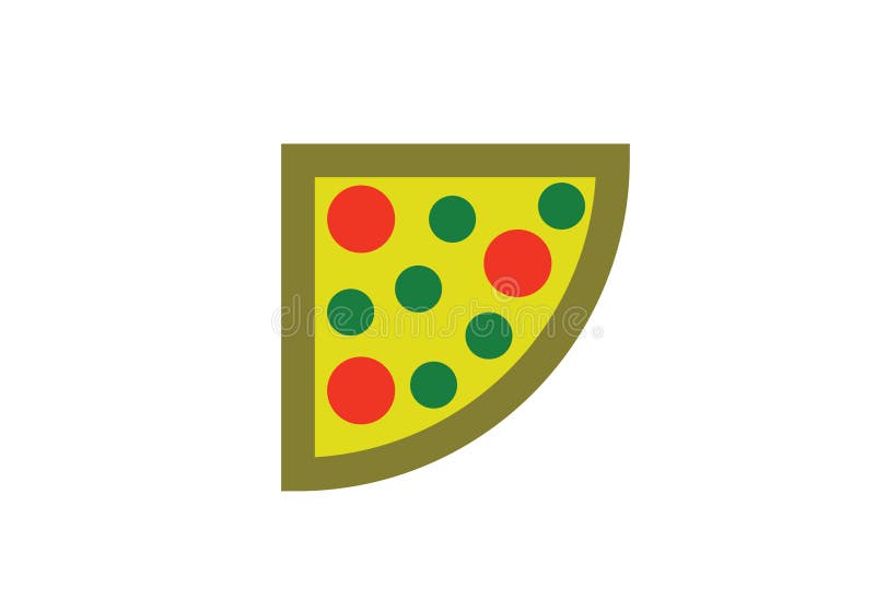 Pizza Food Shape Circle Shape Vector Illustration Stock Vector ...