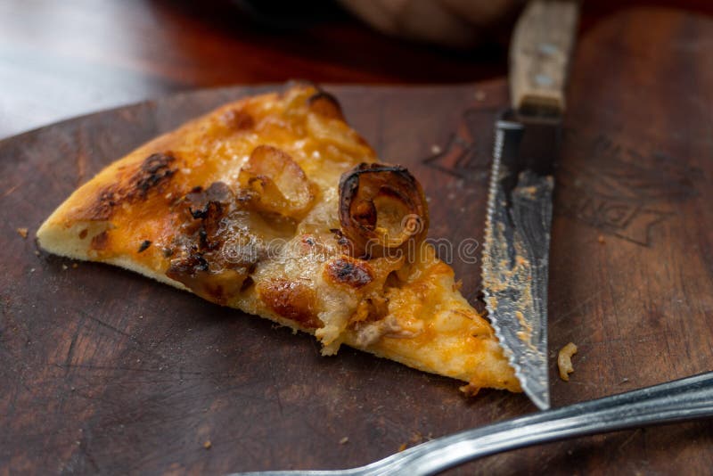 Pizza Food on Wooden Table Inside Cafe Stock Photo - Image of italian ...