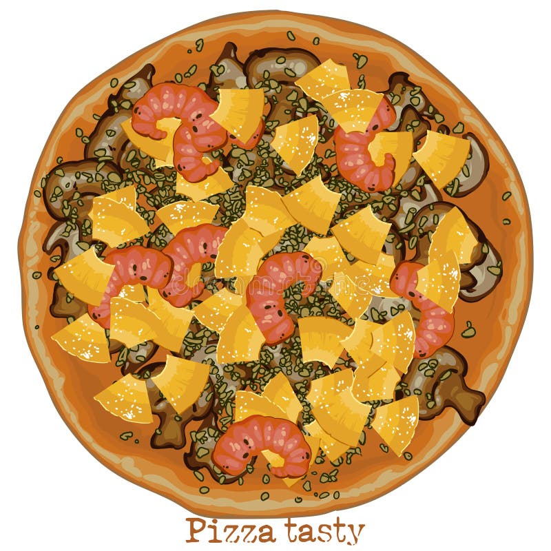 Pizza, freehand drawing stock vector. Illustration of food - 69780133