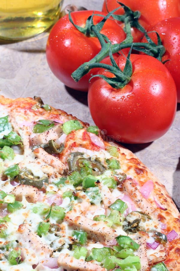 Pizza and Fresh Ingredients Stock Image - Image of lunch, horizontal ...