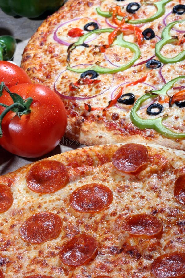 Pizza and Fresh Ingredients Stock Image - Image of lunch, horizontal ...