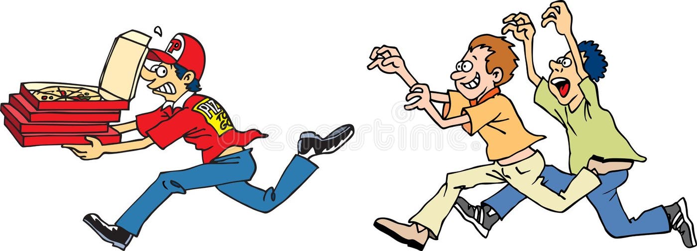 Cartoon Pizza Running Stock Illustrations – 346 Cartoon Pizza Running ...