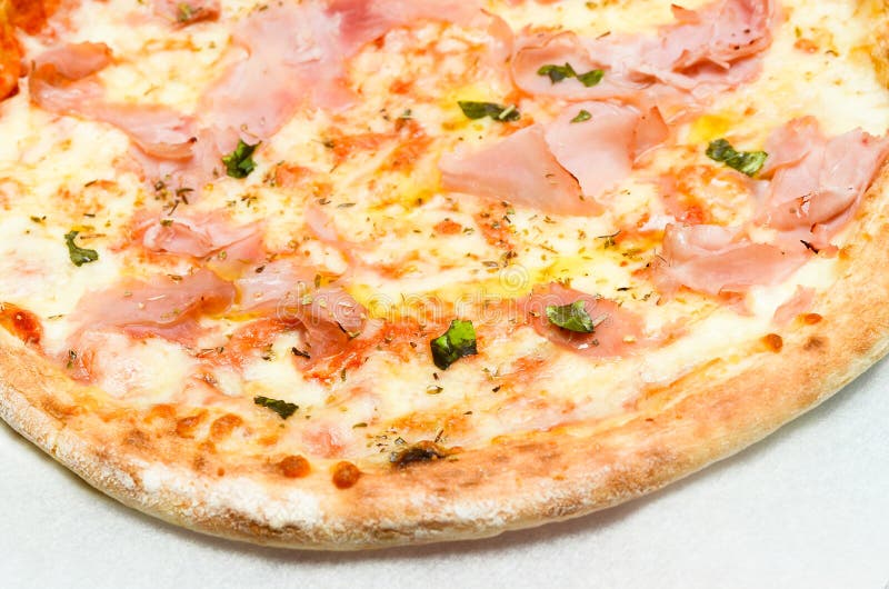 Pizza Ham stock image. Image of pizzeria, pasta, eating - 35373189