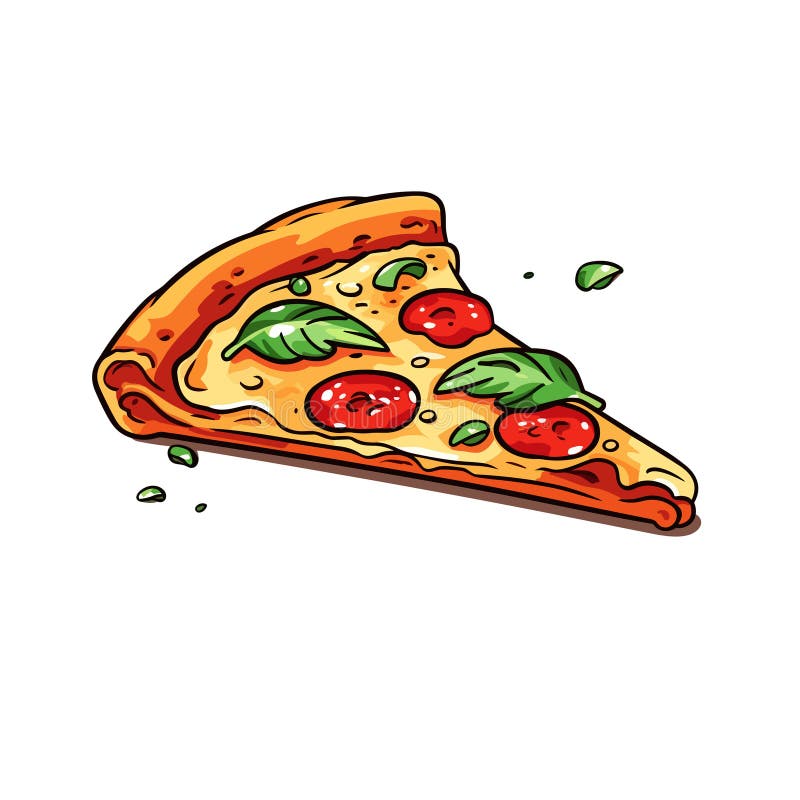 Pizza Hand-drawn Illustration. Italian Pizza. Vector Doodle Style ...