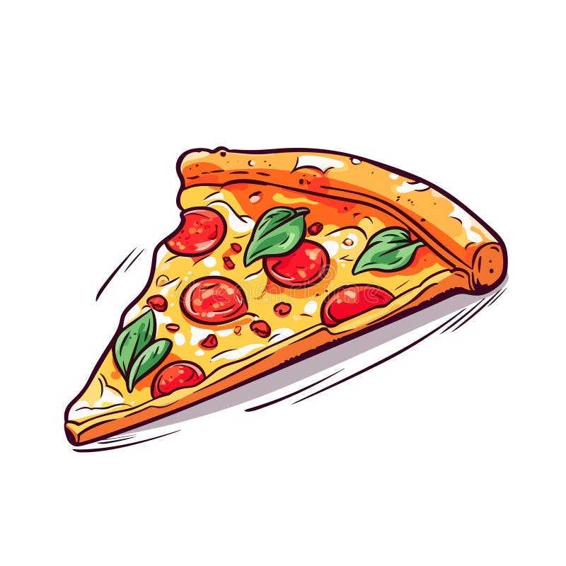 Pizza Hand-drawn Illustration. Italian Pizza. Vector Doodle Style ...