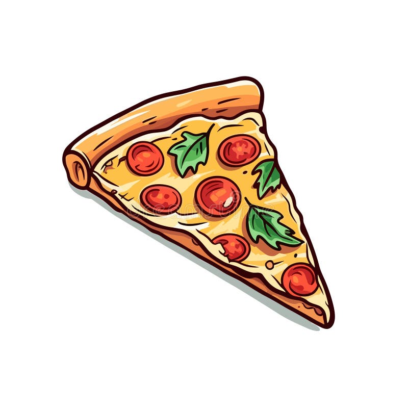 Pizza Hand-drawn Illustration. Italian Pizza. Vector Doodle Style ...
