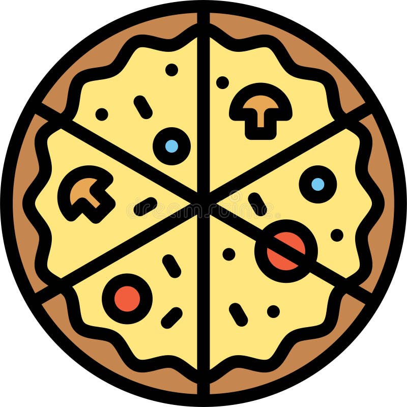 Pizza Icon, Bakery and Baking Related Vector Stock Vector ...