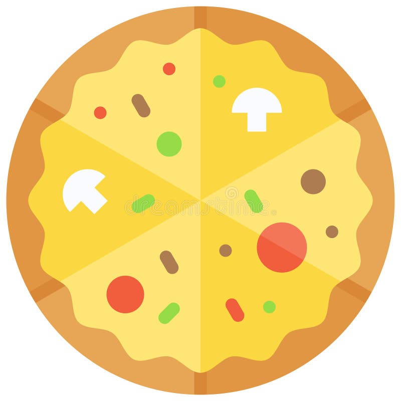 Pizza Icon, Bakery and Baking Related Vector Stock Vector ...