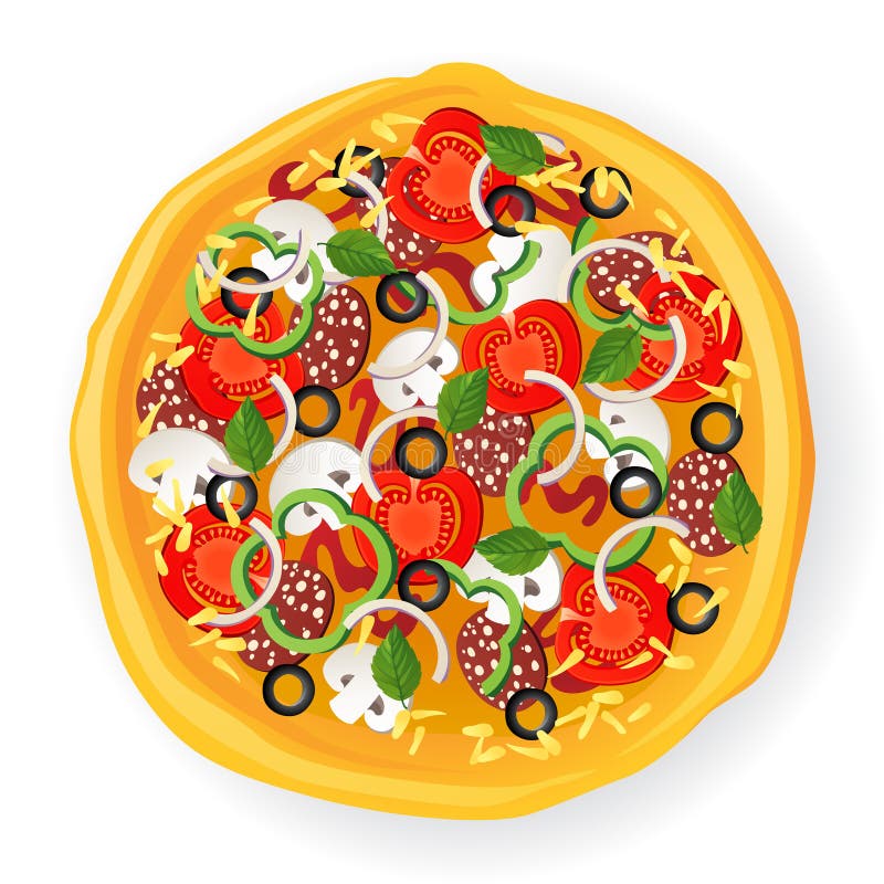 Pizza icon stock vector. Illustration of italian, ingredients - 38562327