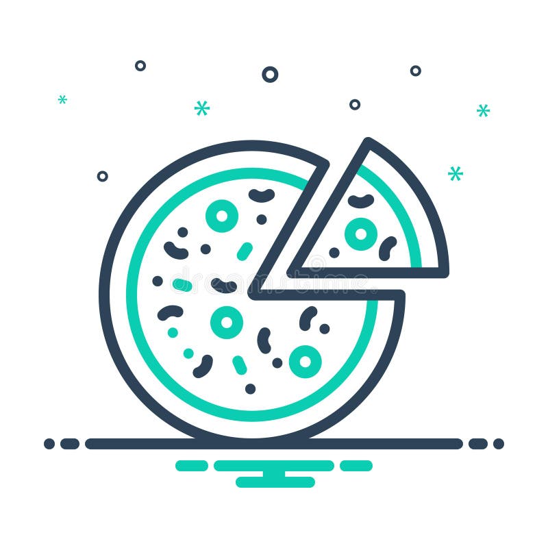 Mix Icon for Pizza, Pizzeria and Italian Dish Stock Illustration ...