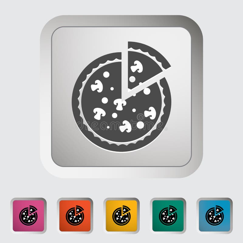 Pizza icon stock vector. Illustration of dinner, pastry - 94286344