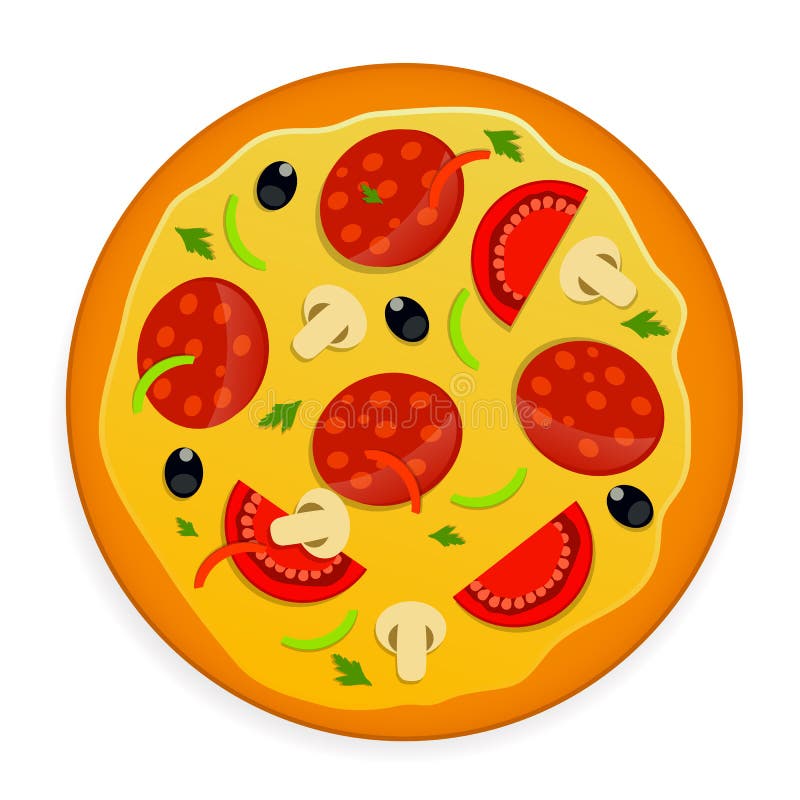 Pizza Icon stock vector. Illustration of italian, dinner - 60015303