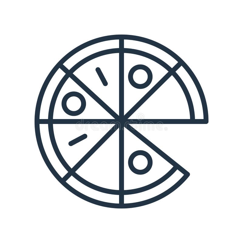 Pizza Icon Vector Isolated on White Background, Pizza Sign , Food ...