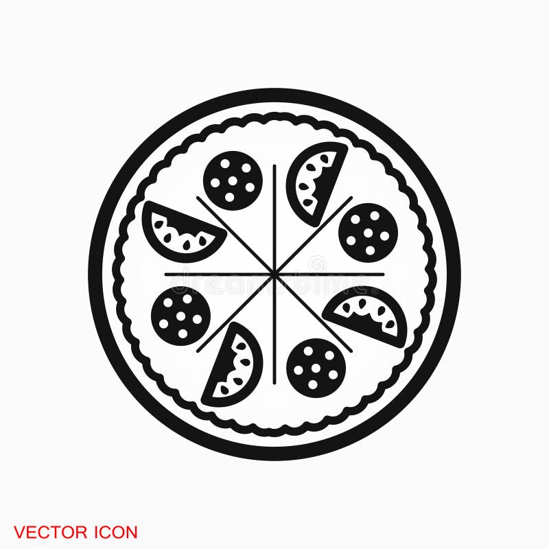 Pizza Icon Vector Sign Symbol for Design Stock Illustration ...