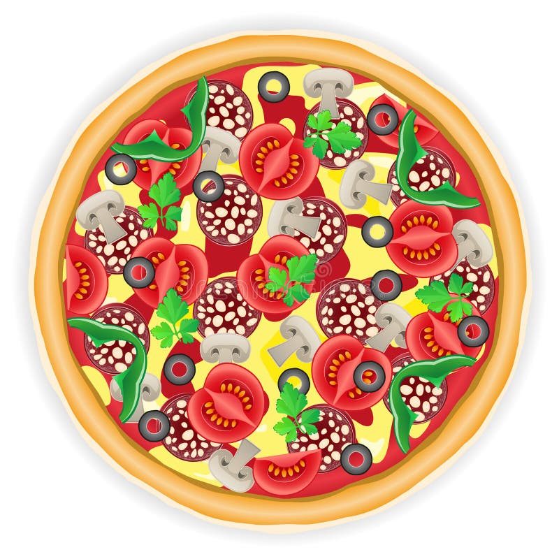 Pizza Toppings stock vector. Illustration of italy, cuisine - 24469182