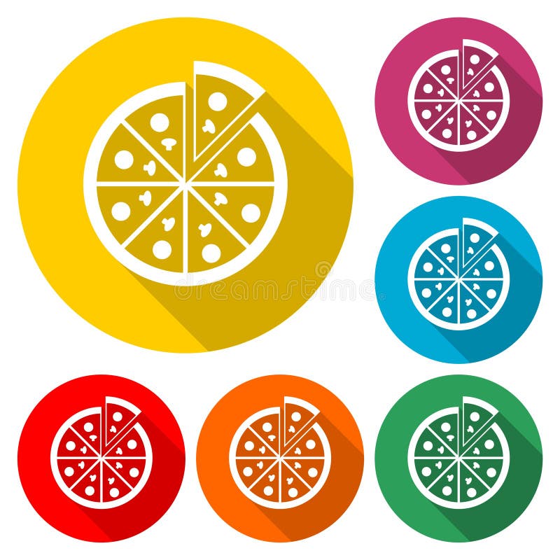 Pizza illustration icon stock vector. Illustration of clip - 161465002