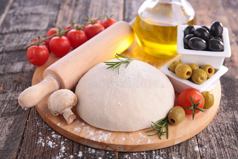 Pizza ingredient stock photo. Image of herb, cuisine - 48762326