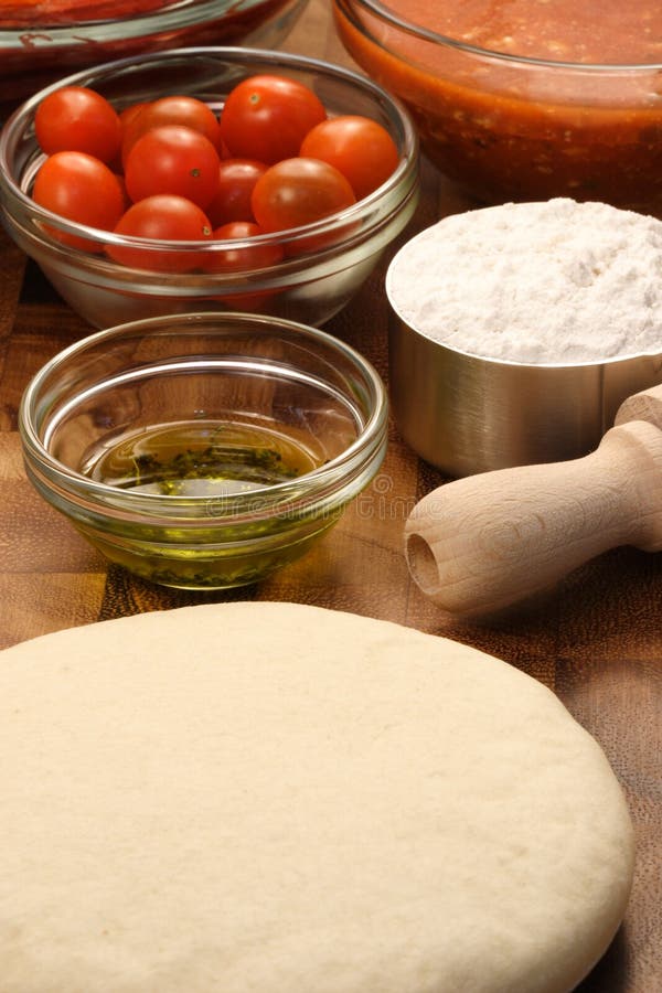 Pizza ingredients stock image. Image of pizza, board - 14207247