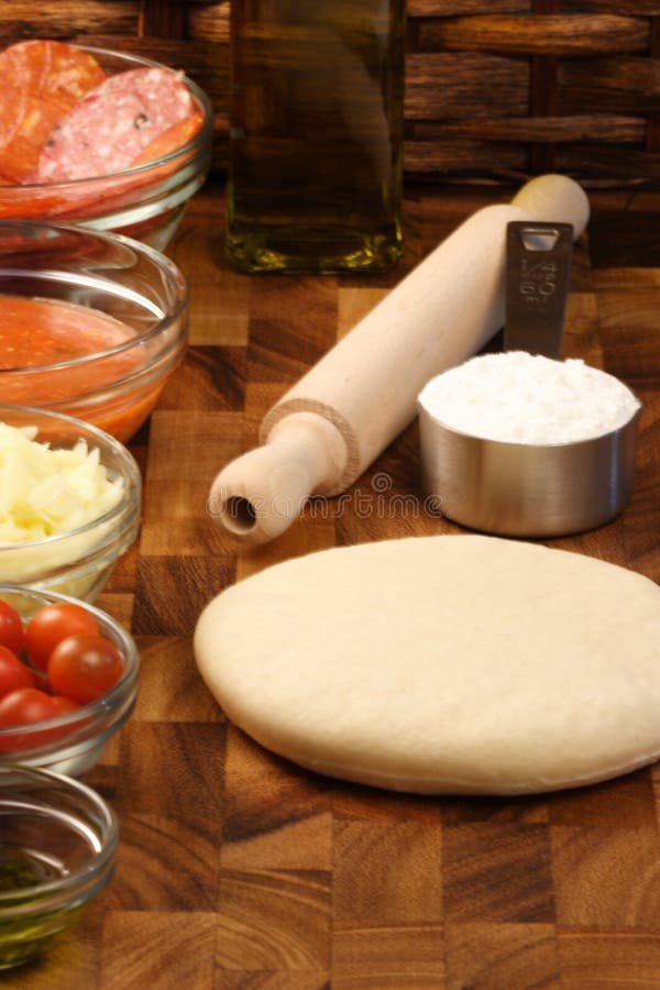 Pizza ingredients stock image. Image of pizza, board - 14207247