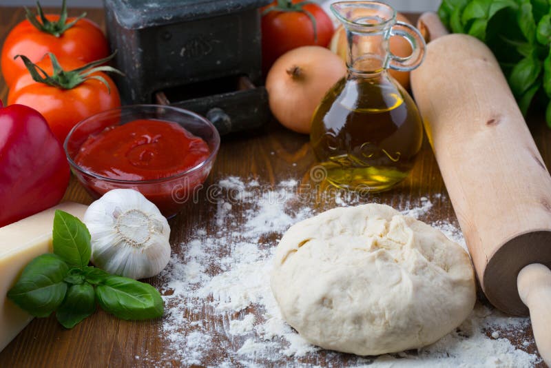 Pizza ingredients stock photo. Image of pepper, dairy - 29303880
