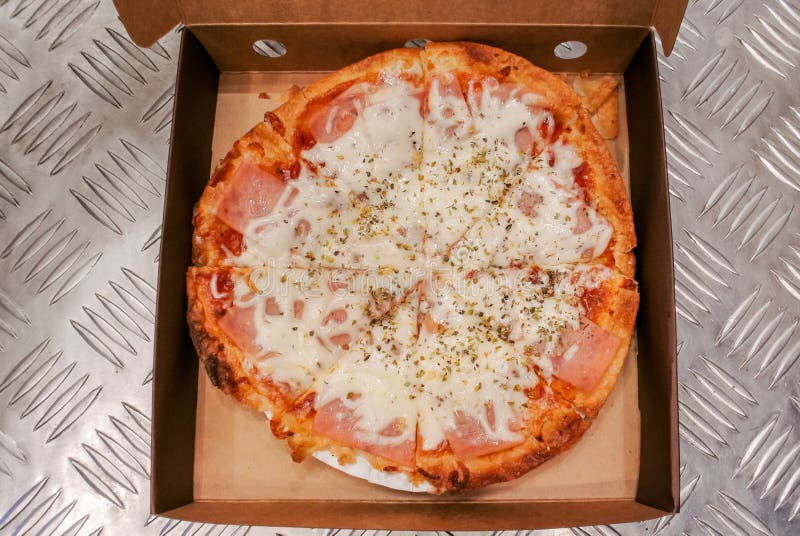 Pizza inside package stock photo. Image of healthy, cooked - 145244954