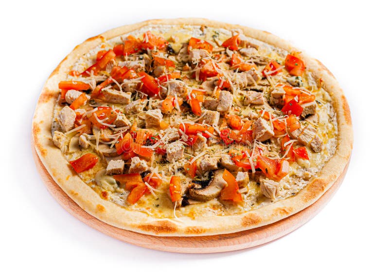Pizza Isolate, Medium Size, Side View. Stock Photo of Pizza Stock Photo ...