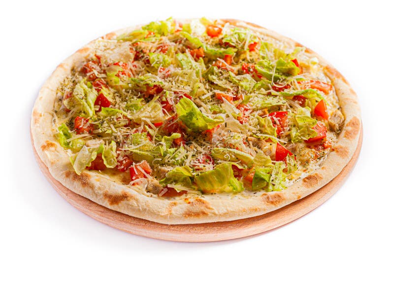 Pizza Isolate, Medium Size, Side View. Stock Photo of Pizza Stock Photo ...