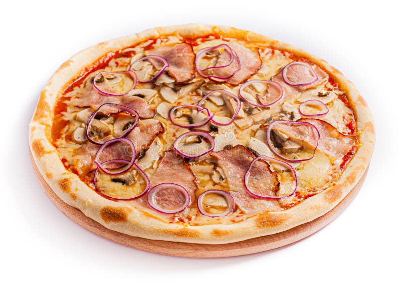 Pizza Isolate, Medium Size, Side View. Stock Photo of Pizza Stock Image ...