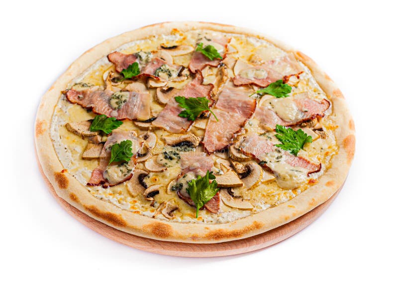 Pizza Isolate, Medium Size, Side View. Stock Photo of Pizza Stock Image ...