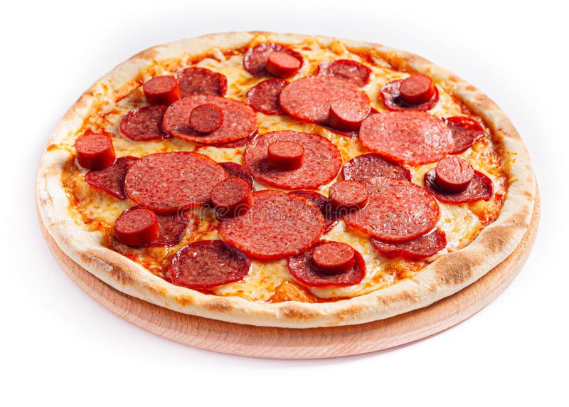 Pizza Isolate, Medium Size, Side View. Stock Photo of Pizza Stock Image ...