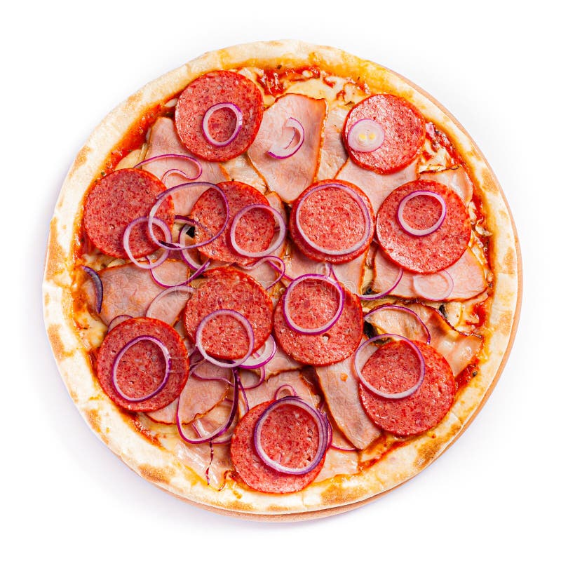 Pizza Isolate, Medium Size, Top View. Stock Photo of Pizza Stock Image ...
