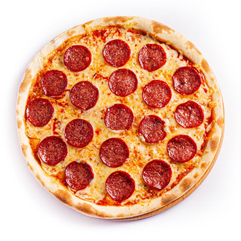 Pizza Isolate, Medium Size, Side View. Stock Photo of Pizza Stock Photo ...