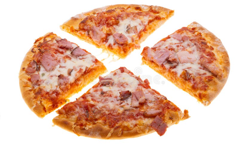 Pizza isolated stock image. Image of white, pizza, slice - 282941433