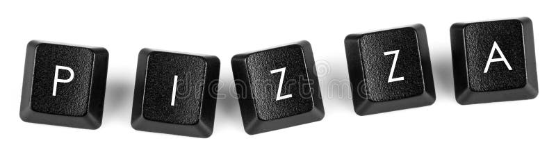 Pizza - Keyboard buttons stock photo. Image of delivery - 39224008