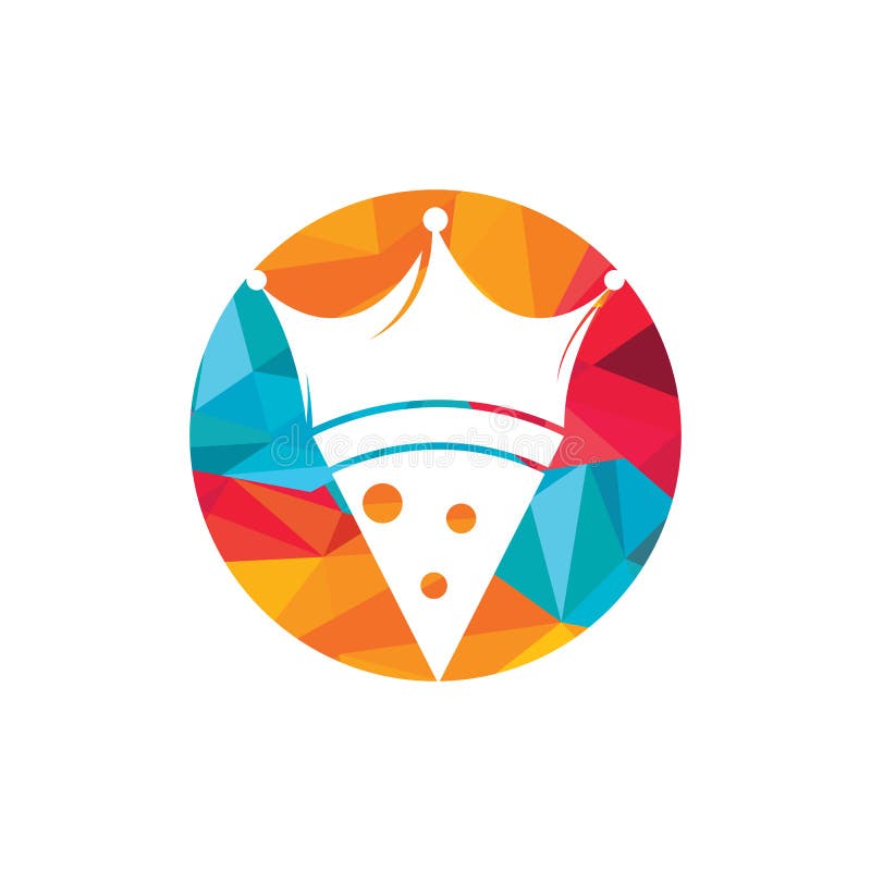 Pizza King Vector Logo Design Template. Crown and Pizza Slice Icon ...