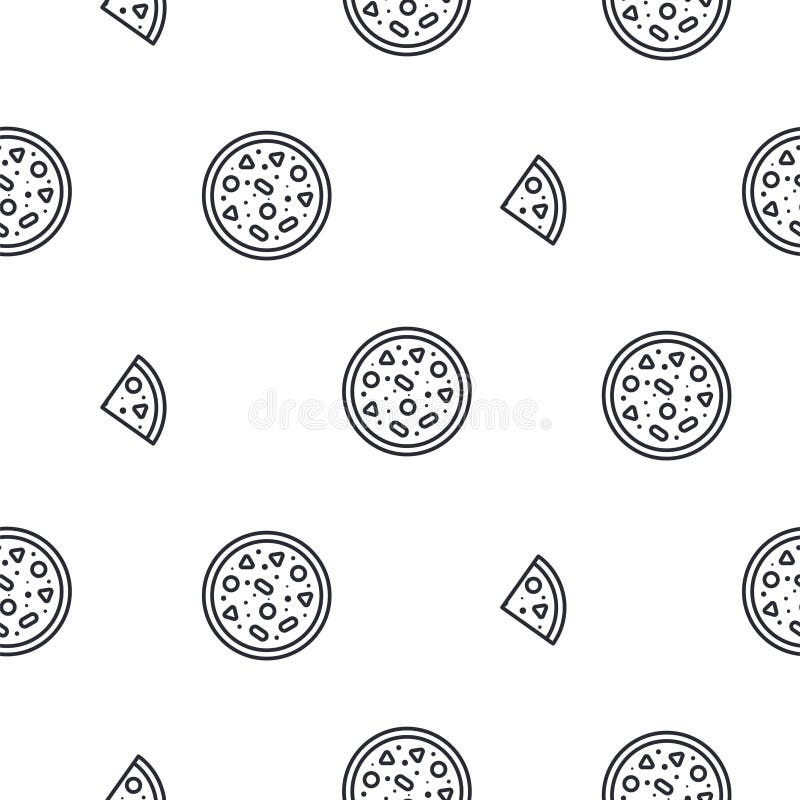 Pizza Pattern. Pizza Background in Doodle Style. Vector Illustration ... Pizza Pattern. Pizza Background in Doodle Style. Vector Illustration ...