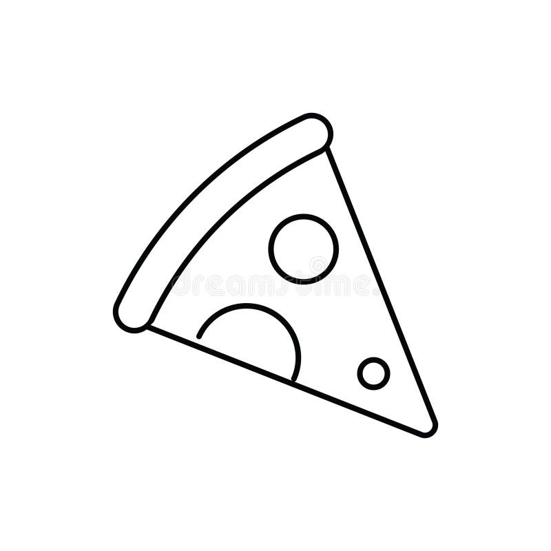 Pizza Line Icon, Outline Vector Sign, Linear Style Pictogram Isolated ...