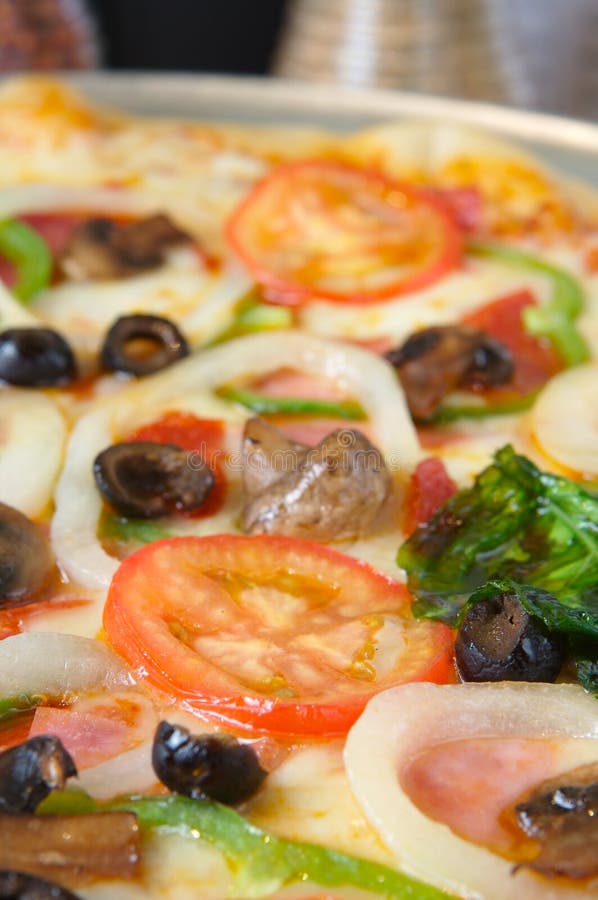 Pizza stock image. Image of coke, party, paste, sausage - 7220967