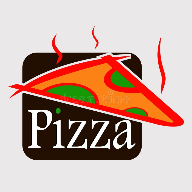 Pizza logo design stock illustration. Illustration of piece - 28493105