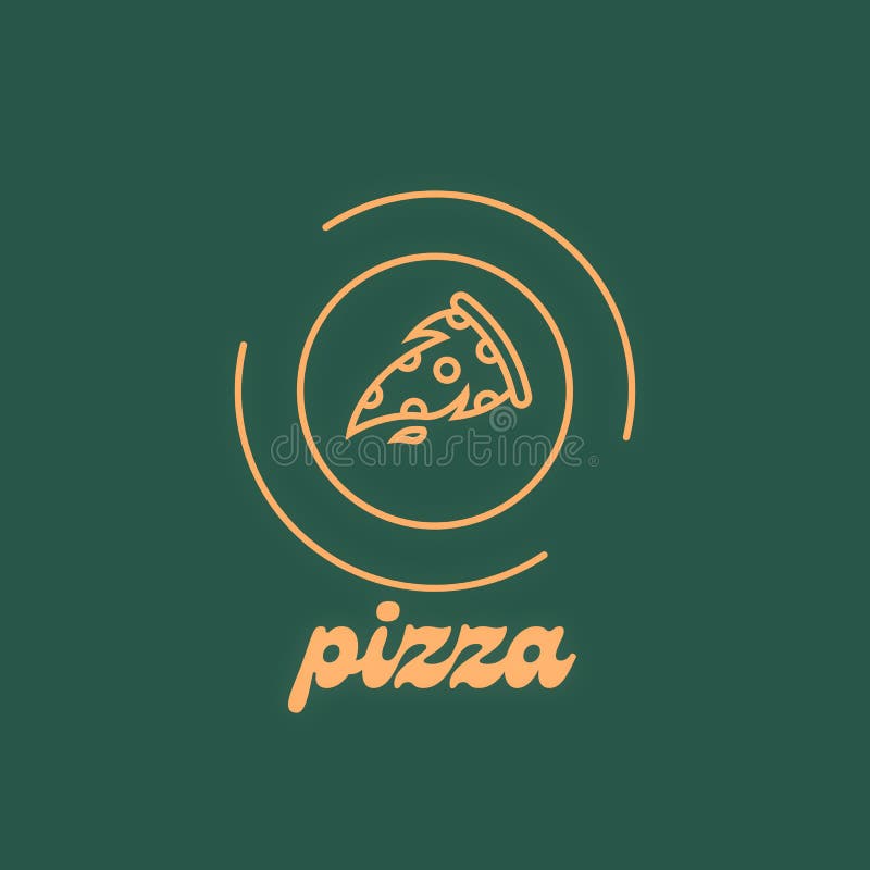 Pizza logo design stock illustration. Illustration of text - 260353402